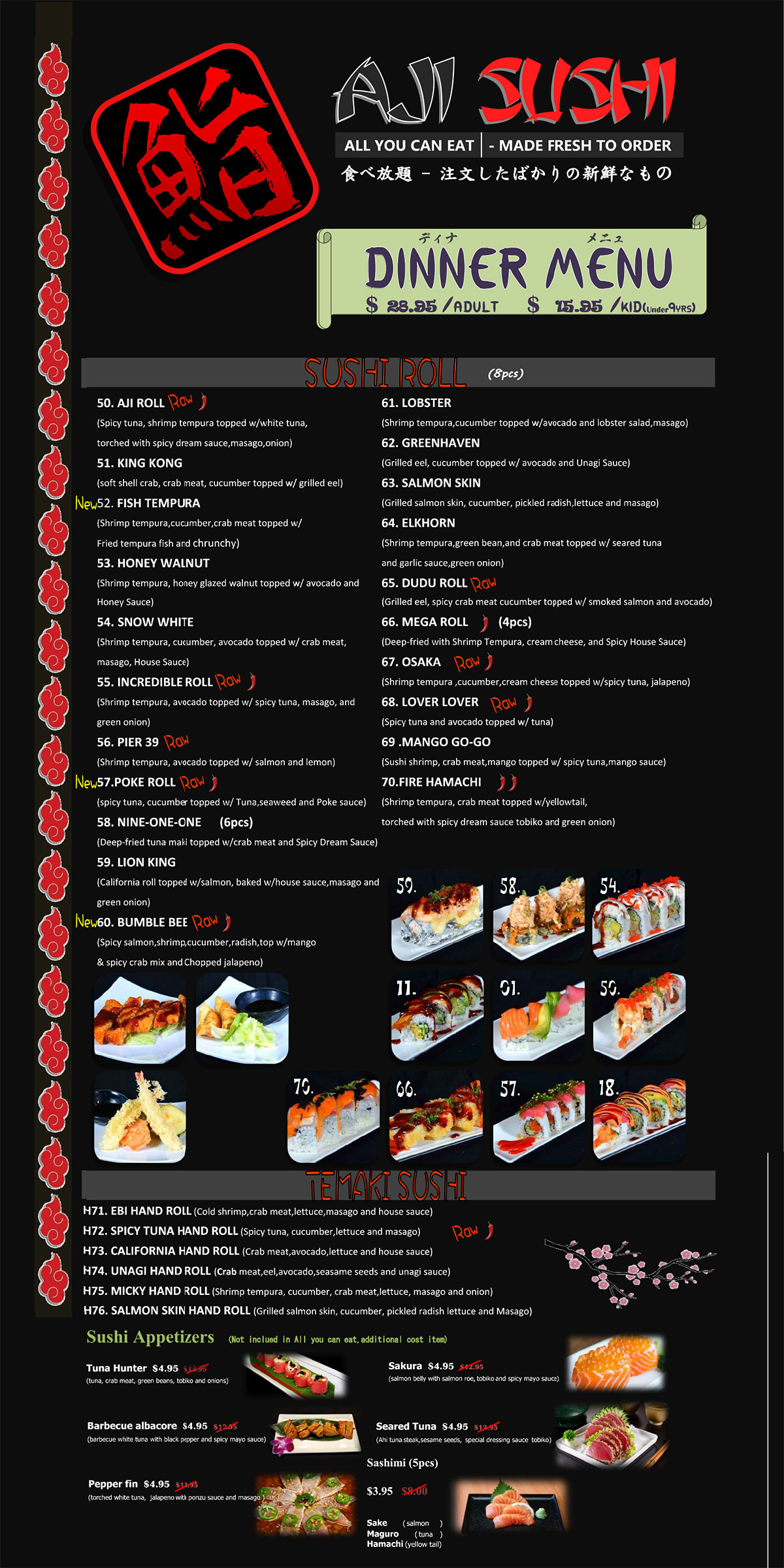 Menu – Aji Sushi
